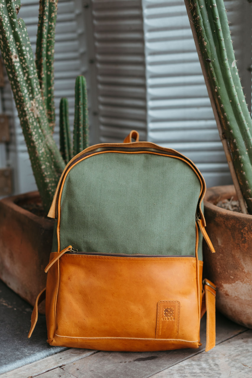 Sarbet Canavs Back Pack - Tibeb Leather Works